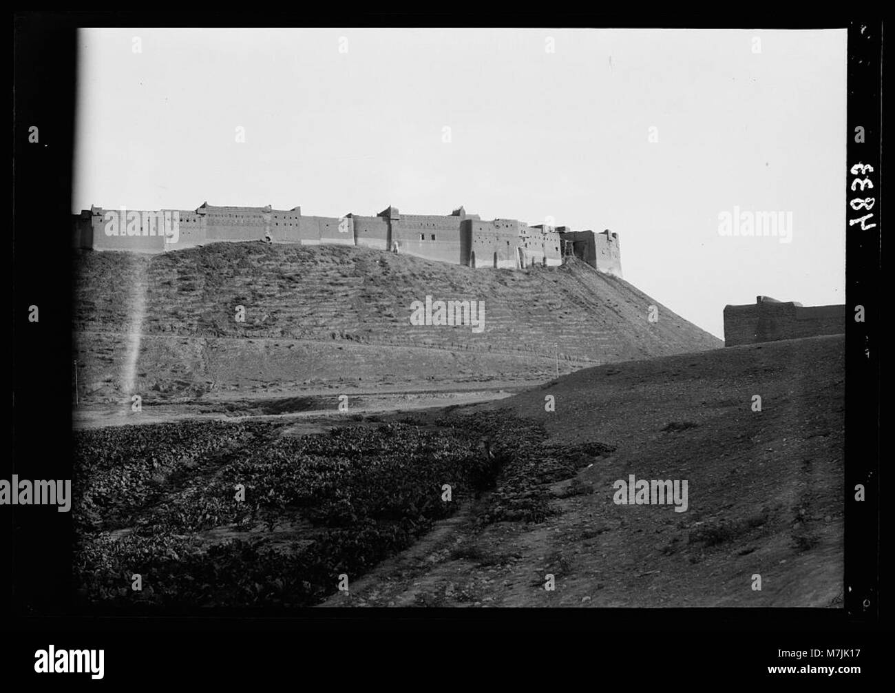 A view of the ancient ramparts in Arbela (modern-day Erbil, Iraq), the ...