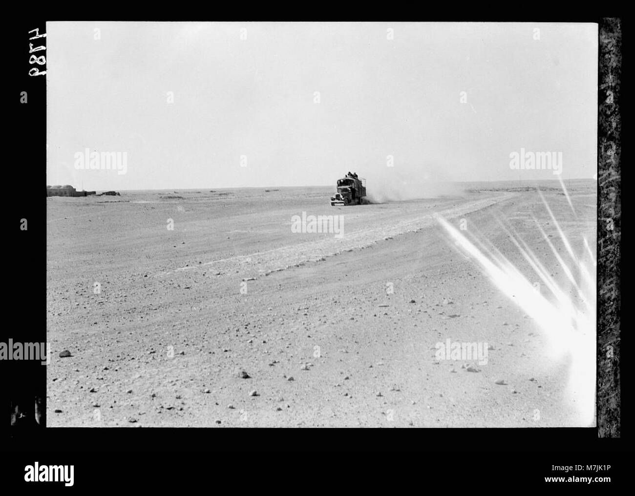 A photograph showing the bituminous wells south of Mosul, Iraq, along ...