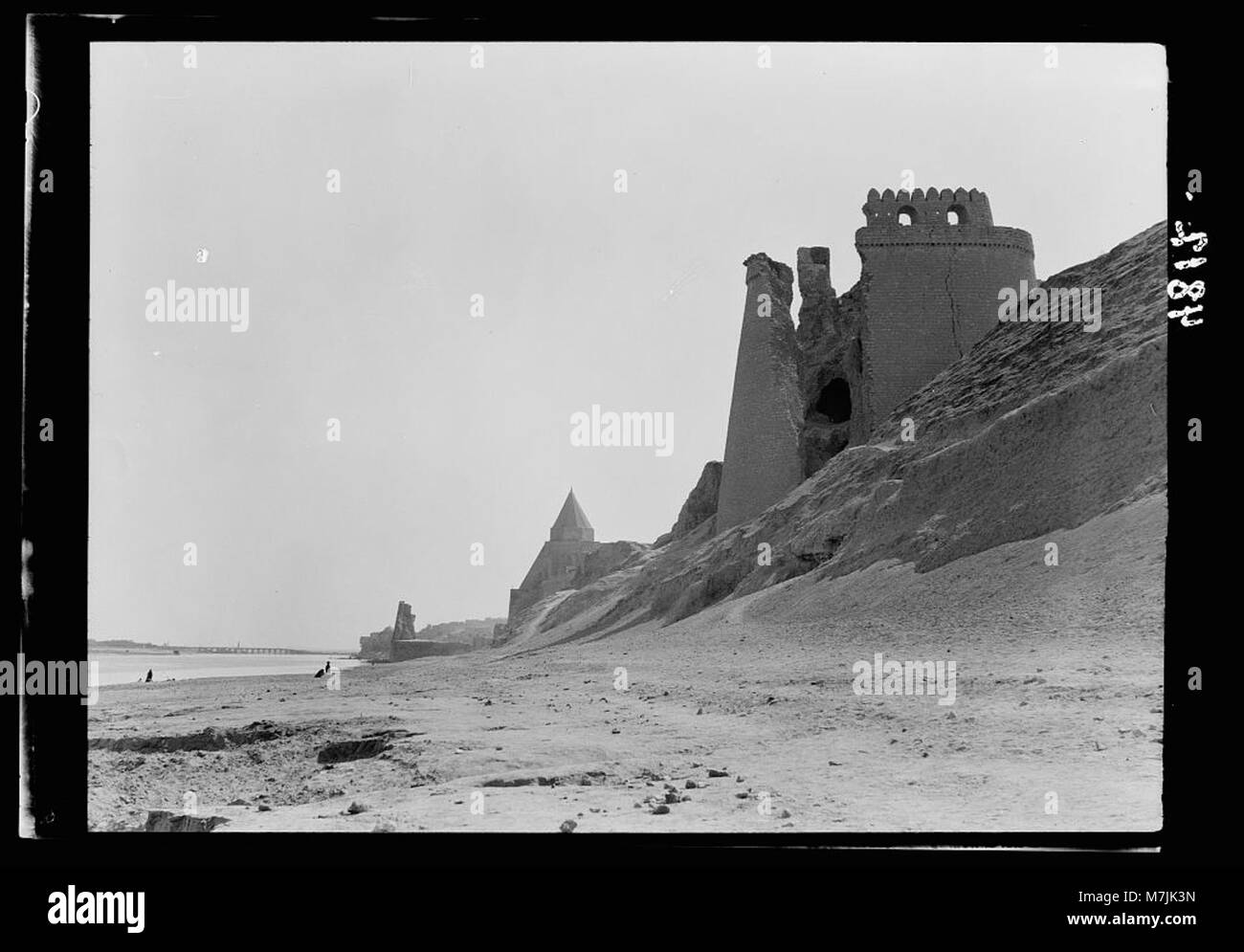 Iraq. Mosul. Sennacherib's castle. North side, showing a Yezidi shrine ...