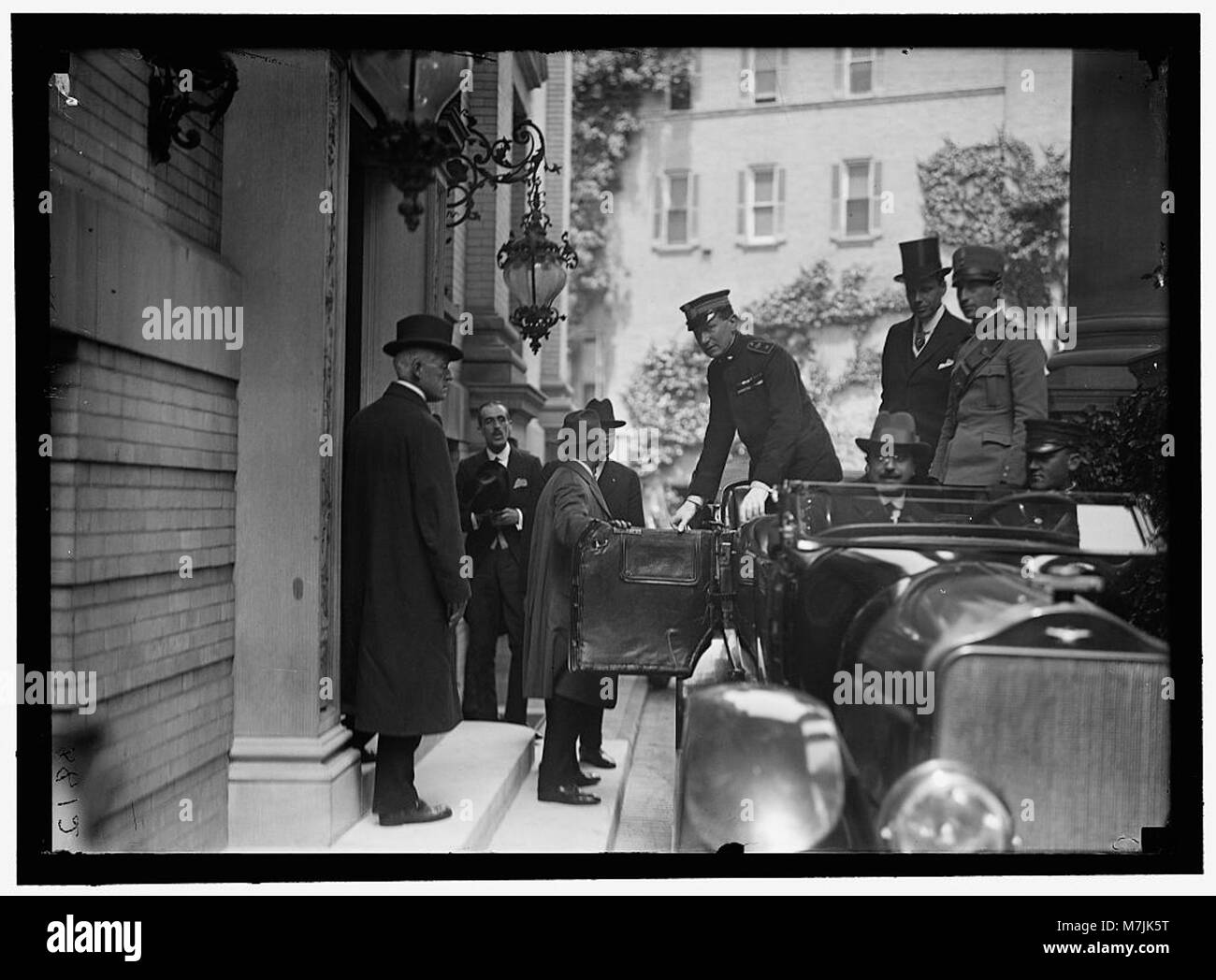 This photograph captures the Italian Commission to the U.S., with ...