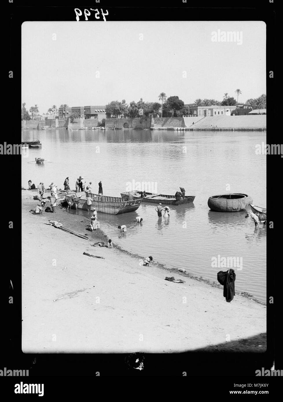 The Tigris River in Baghdad, Iraq, is shown here, with views of the ...