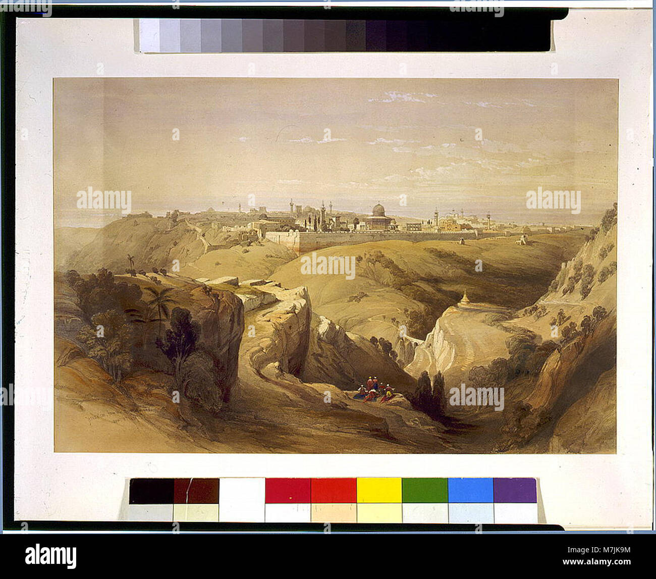 This image, painted by David Roberts in 1839, depicts the view of ...