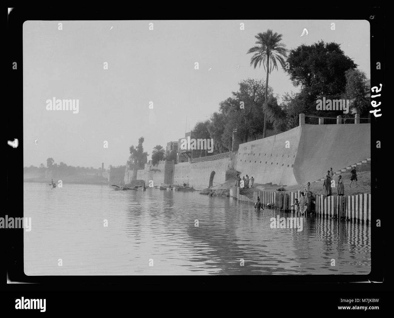 A photograph of river scenes on the Tigris River in Baghdad, Iraq ...
