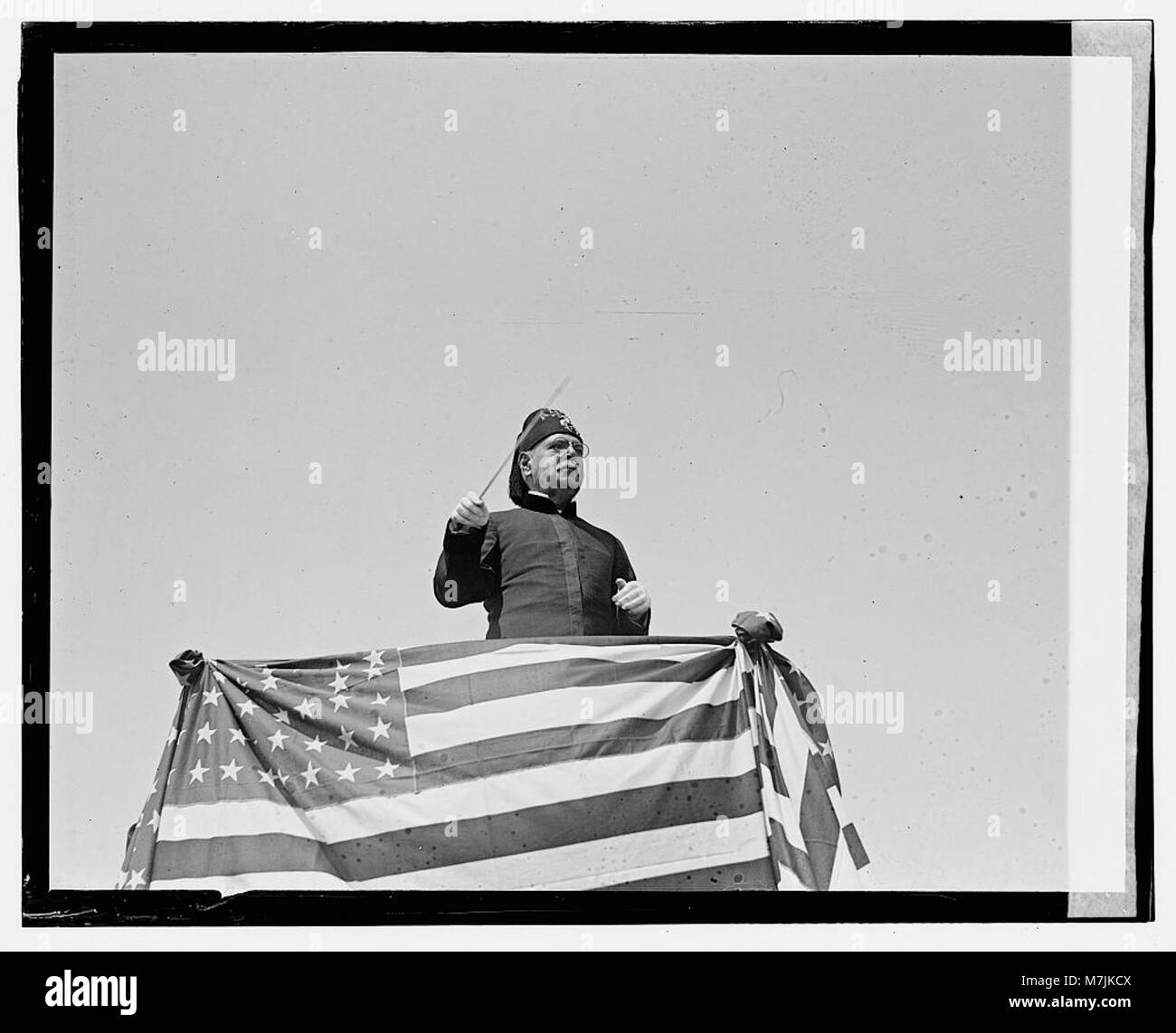 A photograph of John Philip Sousa conducting his band at American ...