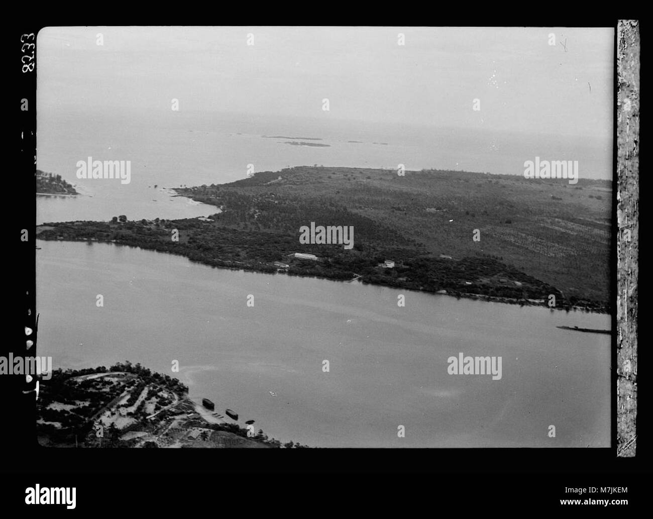 This aerial view captures Kenya Colony en route to Zanzibar, with a ...