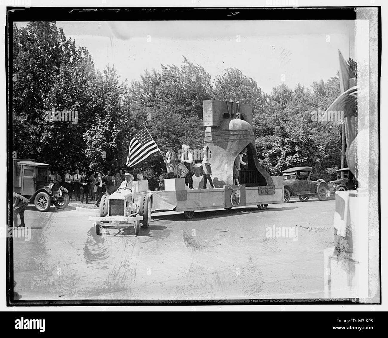The Liberty Bell float, featured in a parade on June 7, 1923 ...