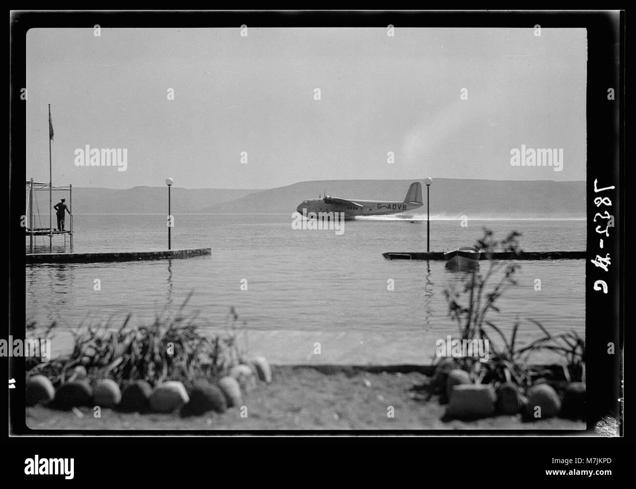 A photograph of the Flying Boat Clio, which operated from the Lido. The ...