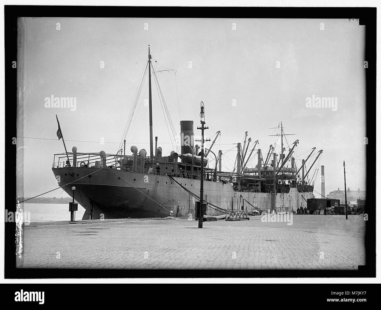 The U.S.S. Mars, a military vessel, shown in a historical photograph ...