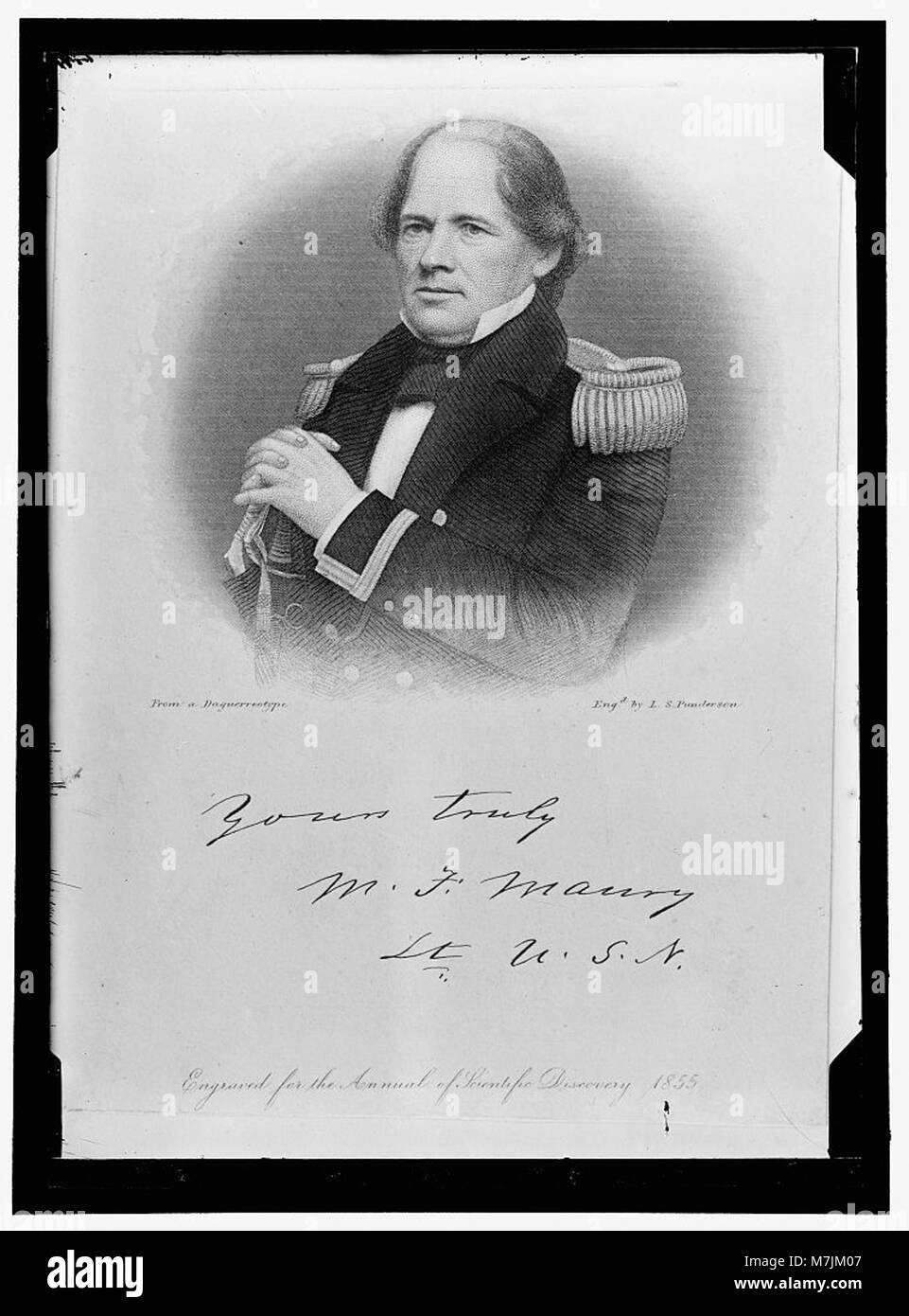 A portrait of Matthew Fontaine Maury, a prominent U.S. Navy officer and ...