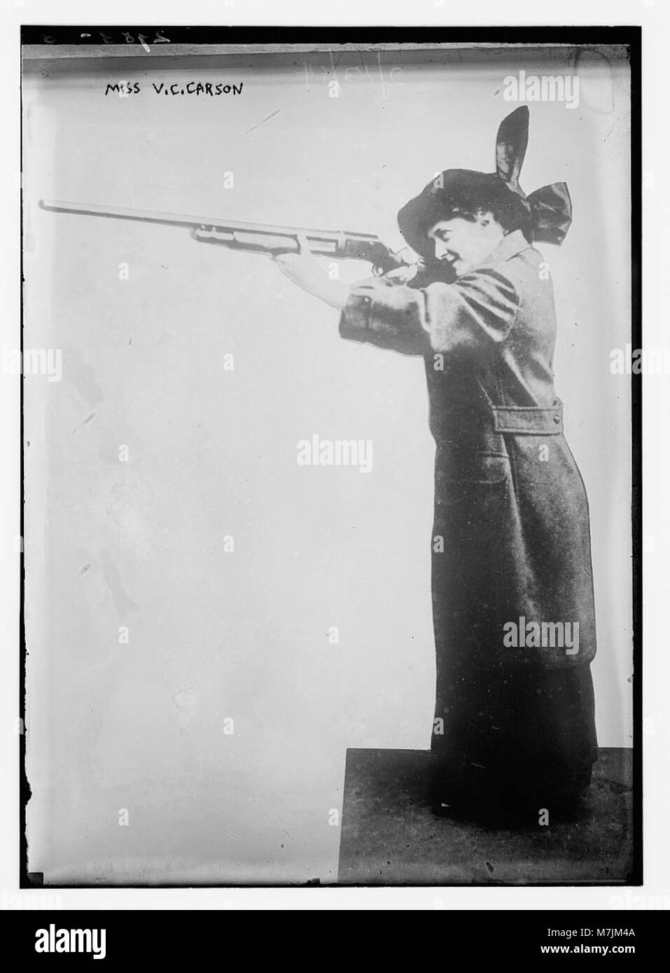 A photograph of Miss V.C. Carson, possibly a notable figure in the ...
