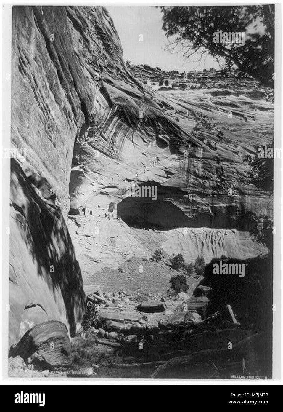 A photograph of a mummy case from Canyon del Muerte in Arizona ...