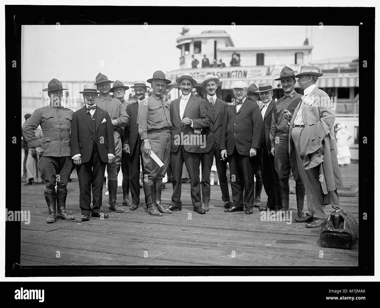 Members of the National Guard of Washington D.C. returning from a camp ...