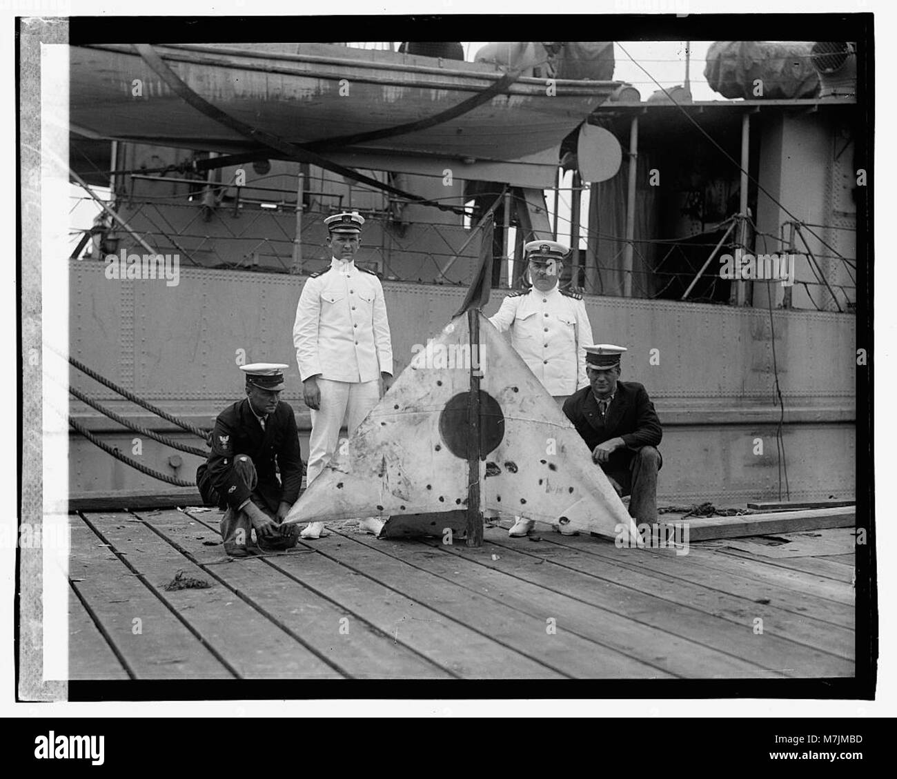 This image shows the Naval Reserve target practice held on July 30 ...