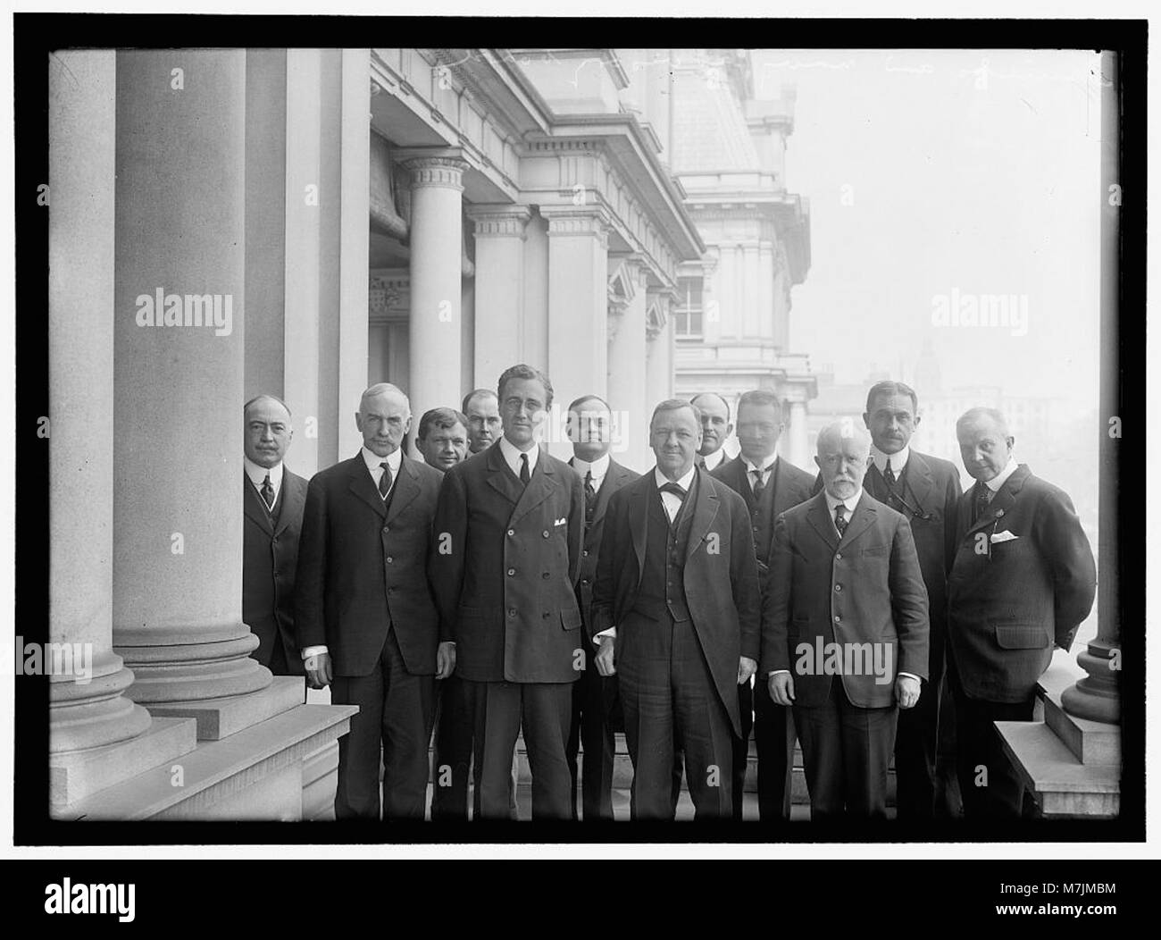 The photograph shows the U.S. Navy Department Chiefs, including Admiral ...
