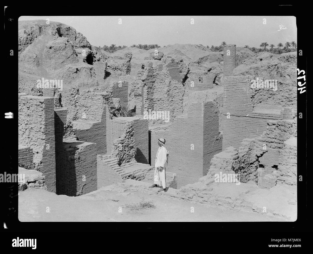 Various views of the crumbling ruins of ancient Babylon near the Ishtar ...