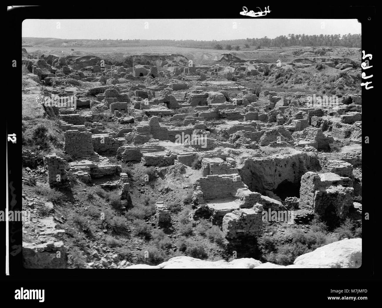 Various views of the crumbling ruins of ancient Babylon, located in ...