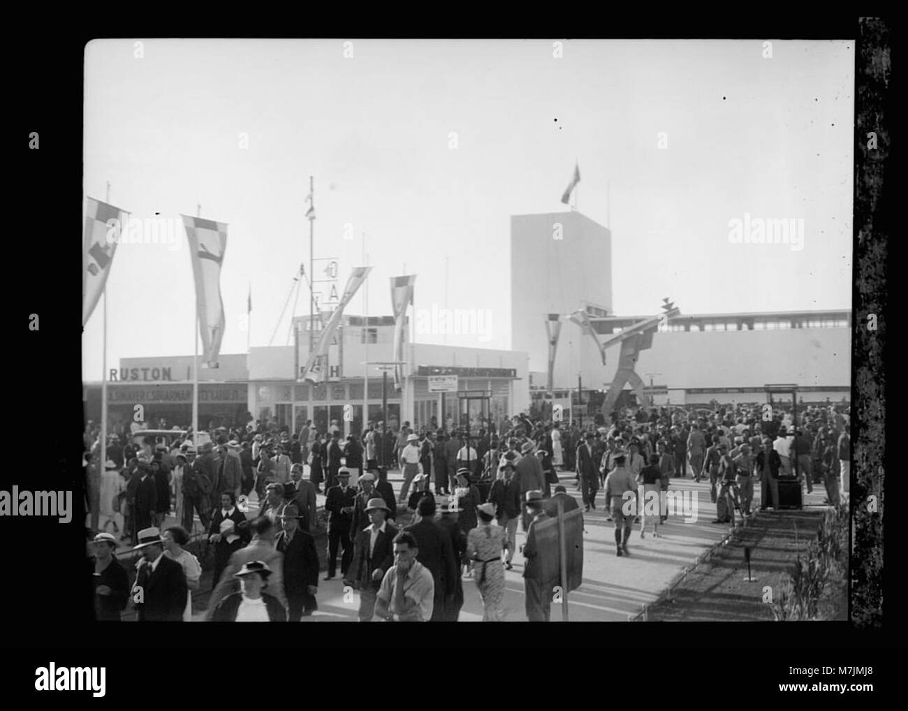 The opening of the Levant Fair in Tel Aviv on April 30, 1936, captured in a series of general ...