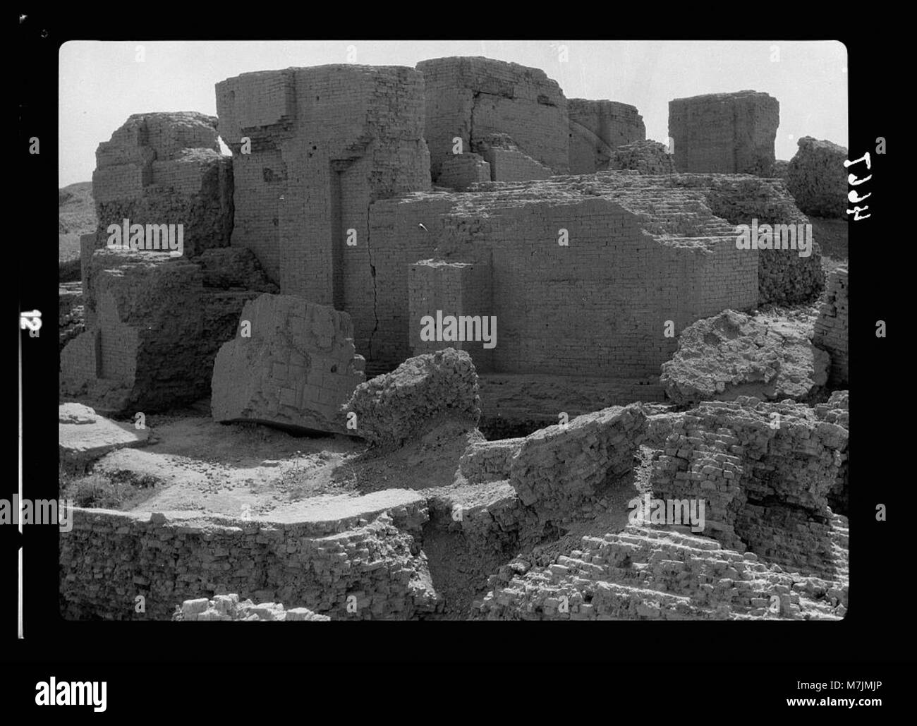 A photograph showcasing the ruins of ancient Babylon in Iraq, with ...