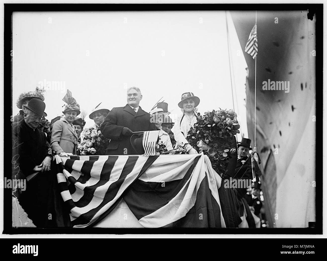 The christening of the U.S.S. Pennsylvania at Newport News, Virginia ...