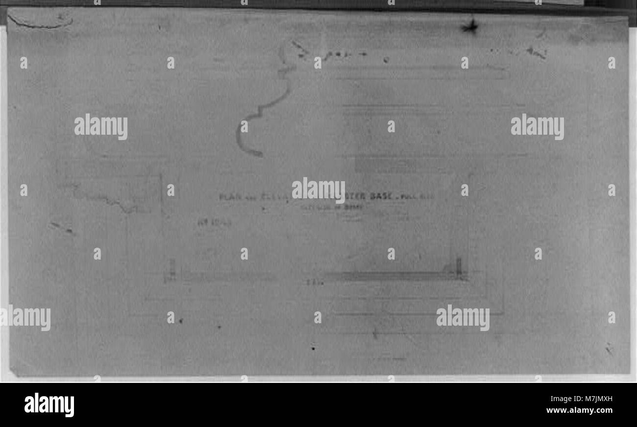 Architectural drawing showcasing the plan and elevation of the pilaster ...