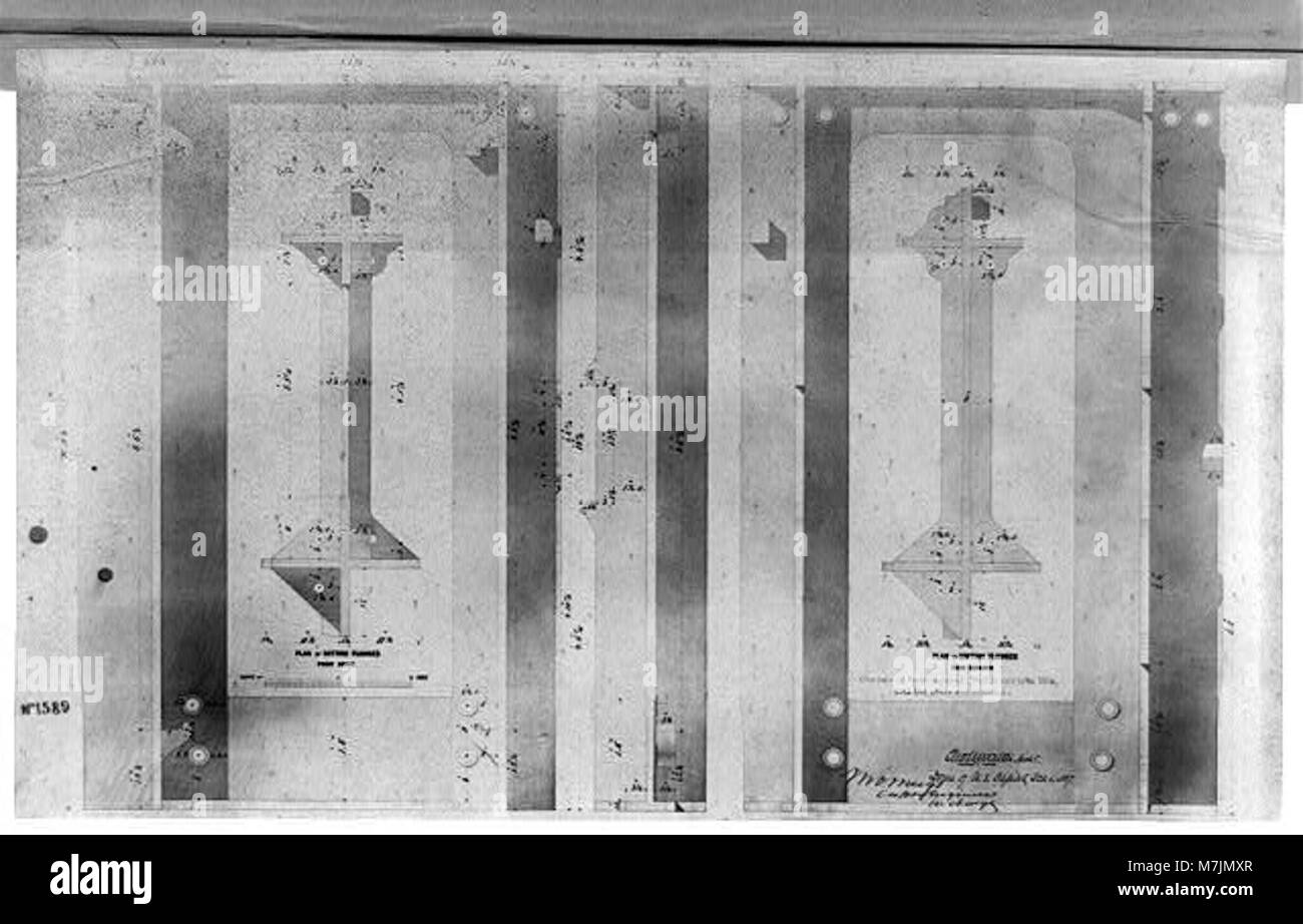 This diagram presents a technical plan of bottom flanges, showing their ...