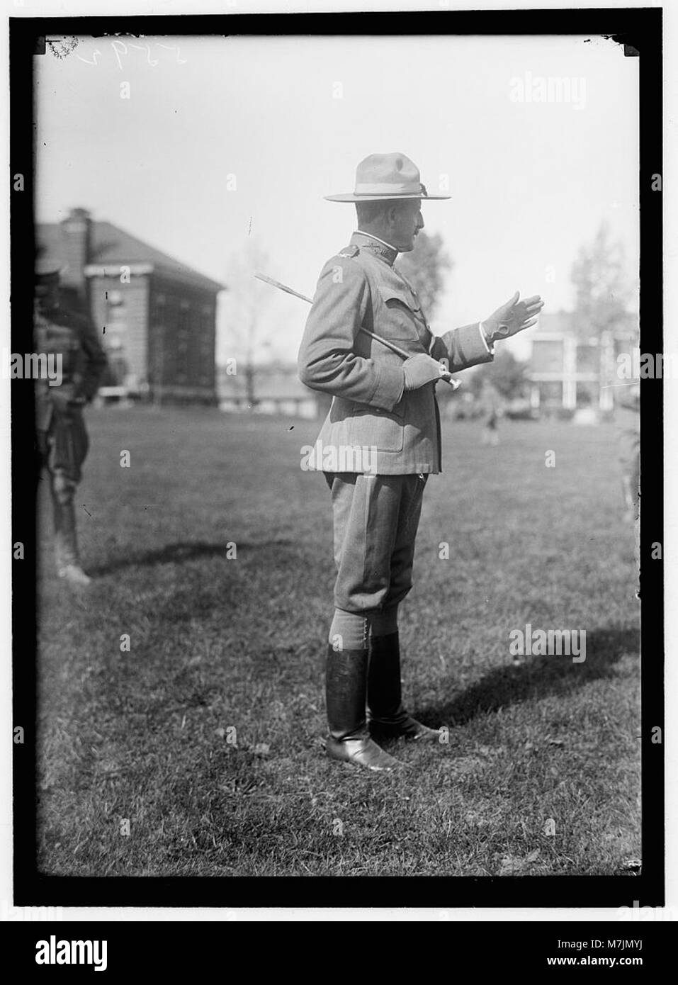 This photograph shows the commanding officer of the Plattsburg Reserve ...