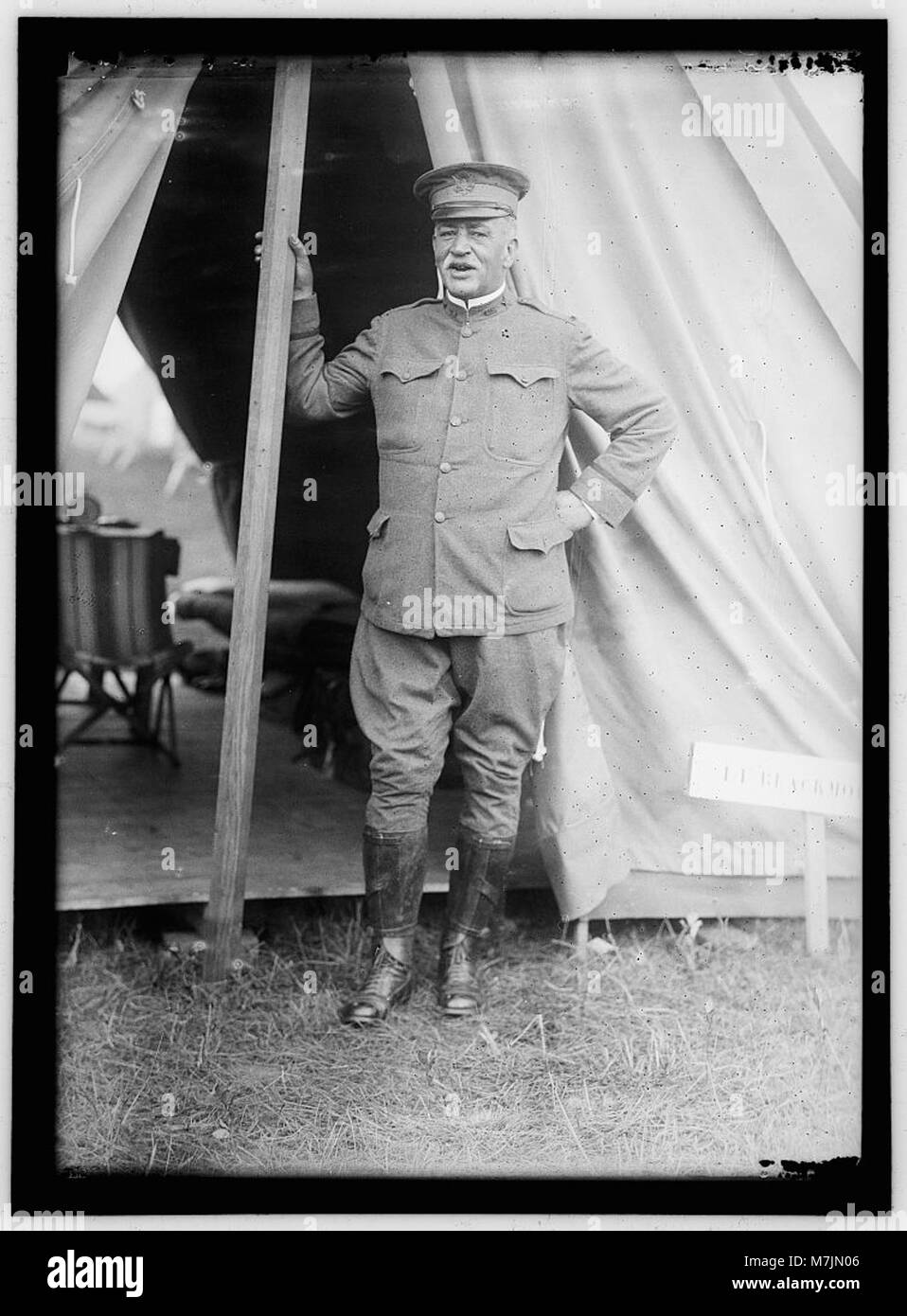A portrait of Major Edwin F. Glenn, a member of the U.S. Army, at the ...