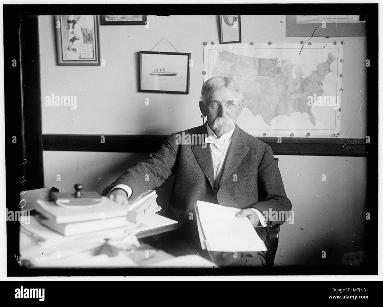 A portrait of Terence Vincent Powderly, U.S. Commissioner General of ...