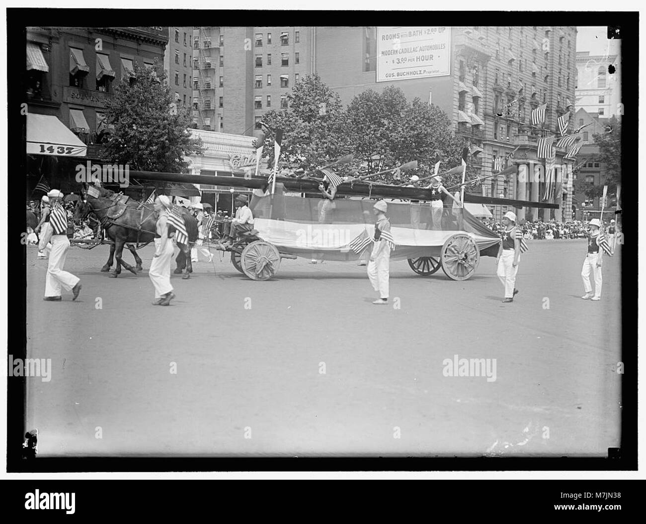A photograph of a float during a preparedness parade, symbolizing ...