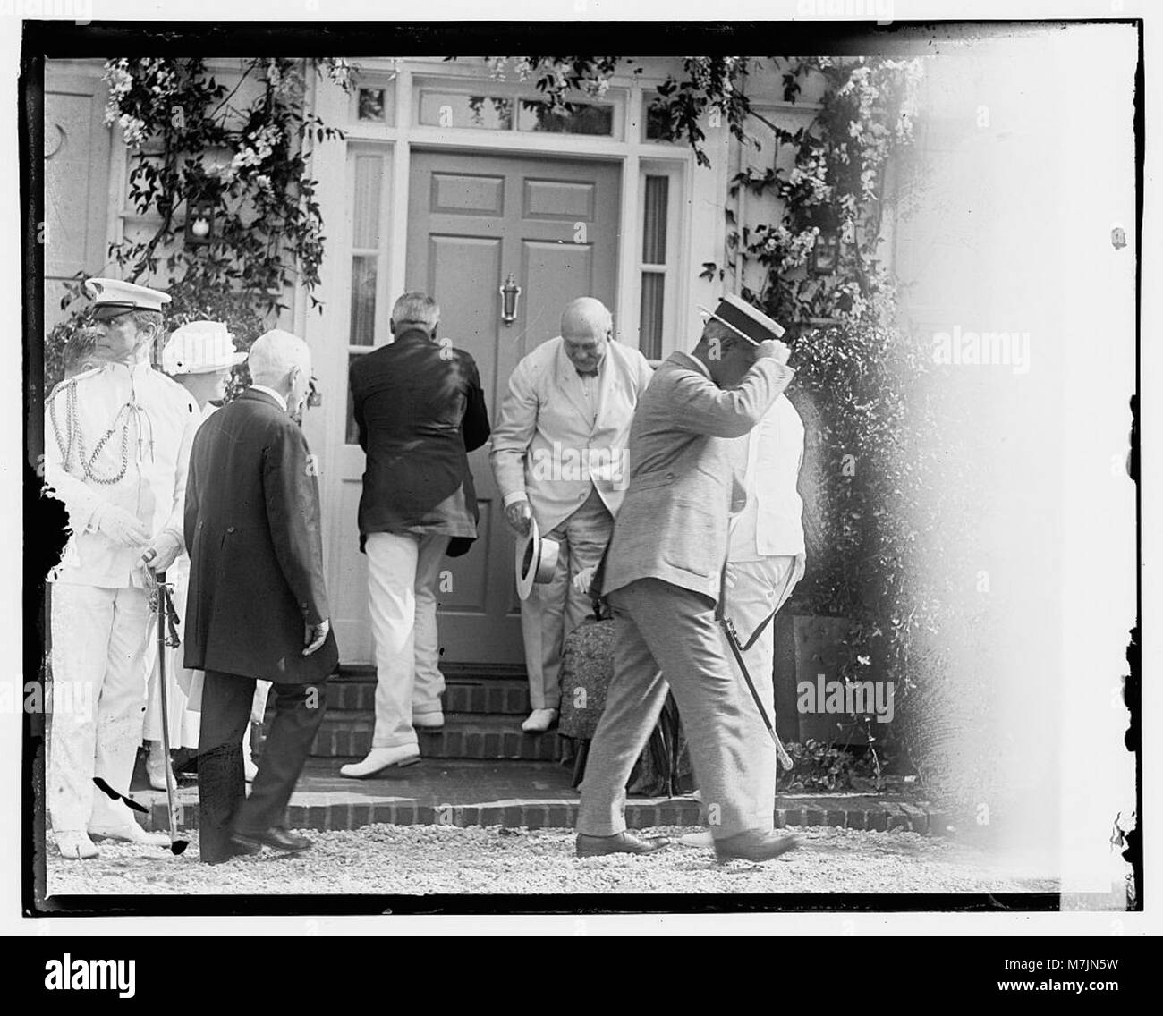 Pres. Harding dedicating model house LOC npcc.08748 Stock Photo - Alamy