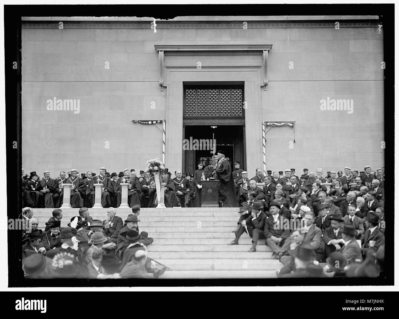This image shows the dedication ceremony of the Scottish Rite Temple ...