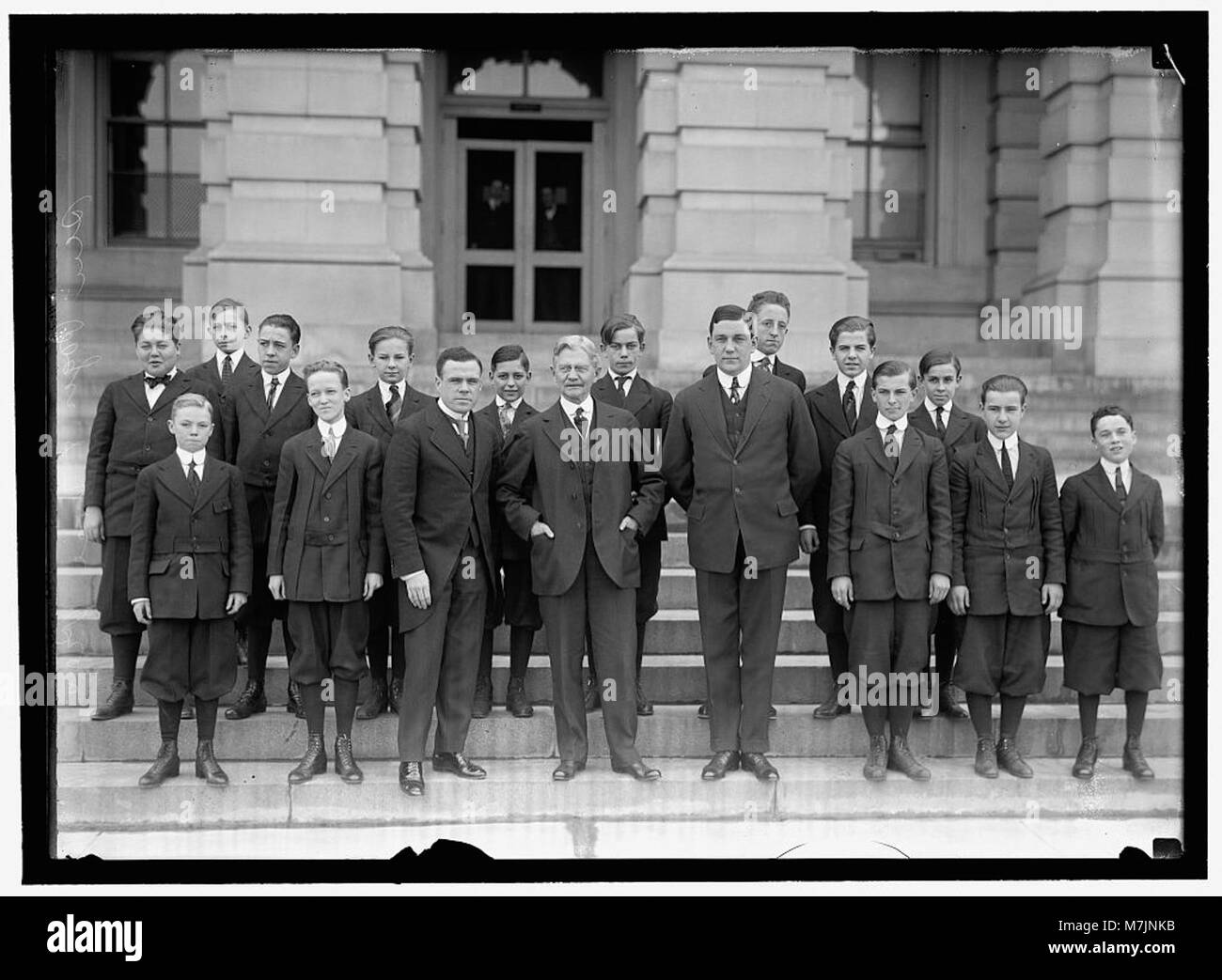 This photograph shows Vice President Marshall with Senate pages ...