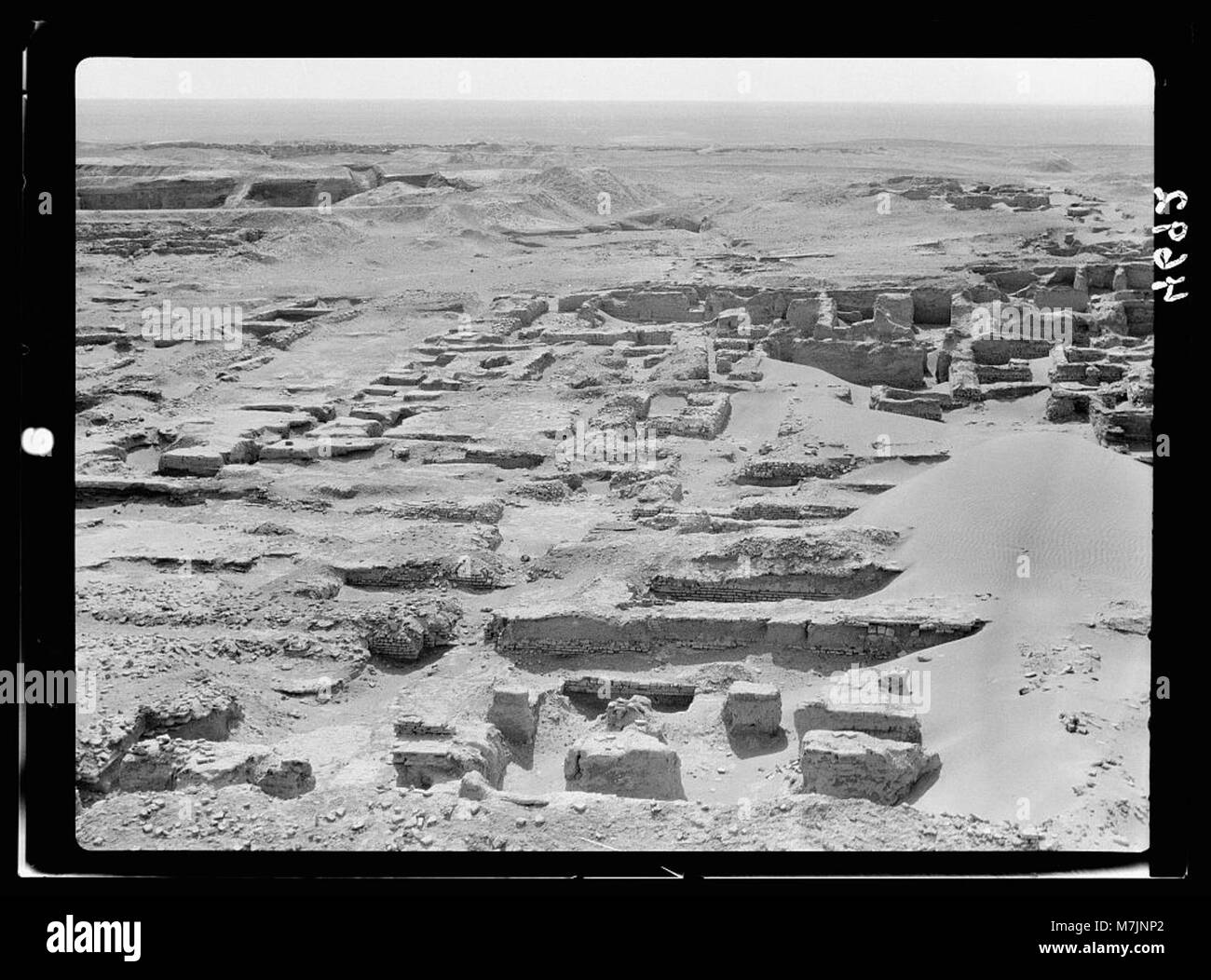 A view from the top of the Ziggurat of Ur, an ancient structure located ...