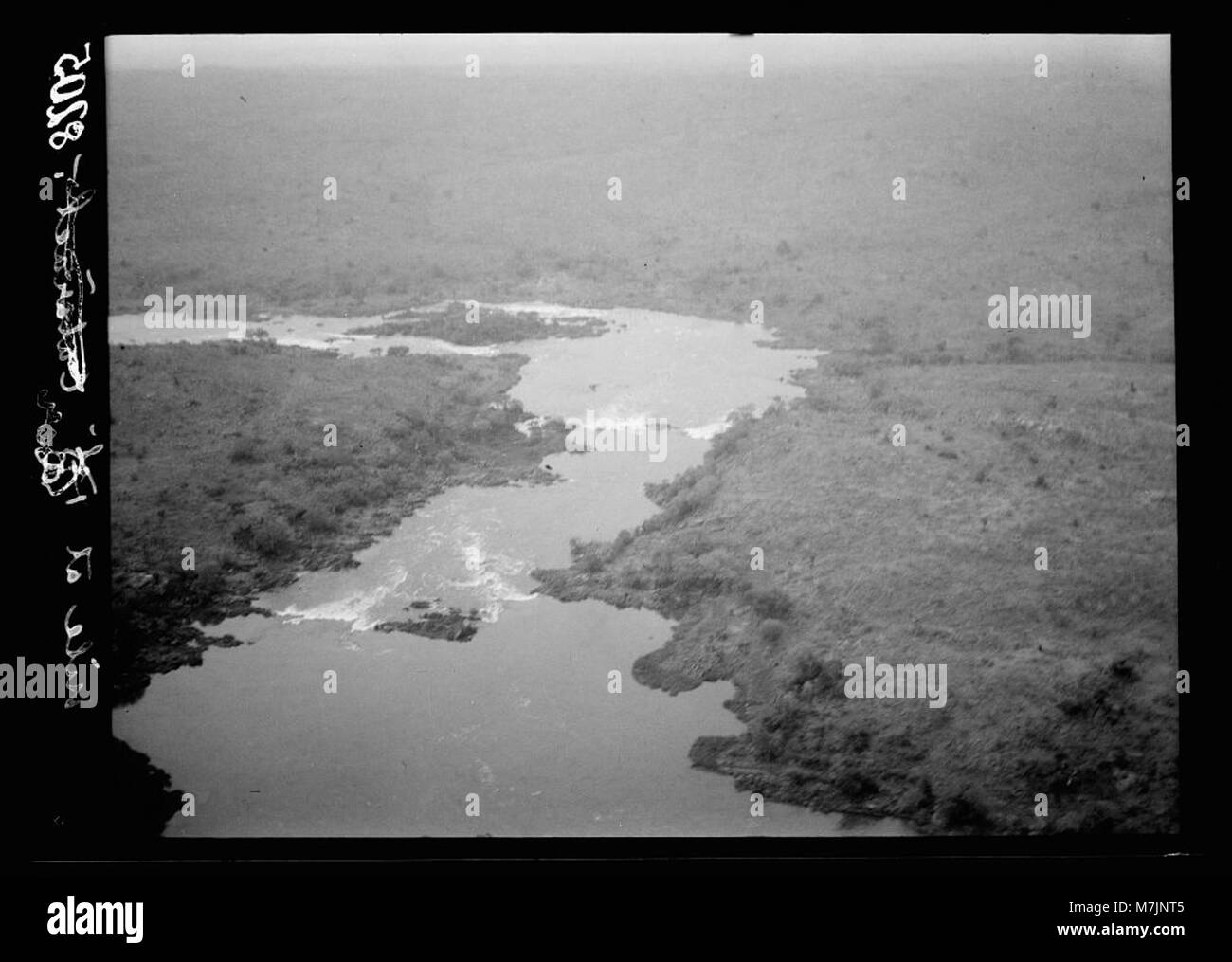 An aerial view of the Bor District in Sudan, showcasing a section of ...
