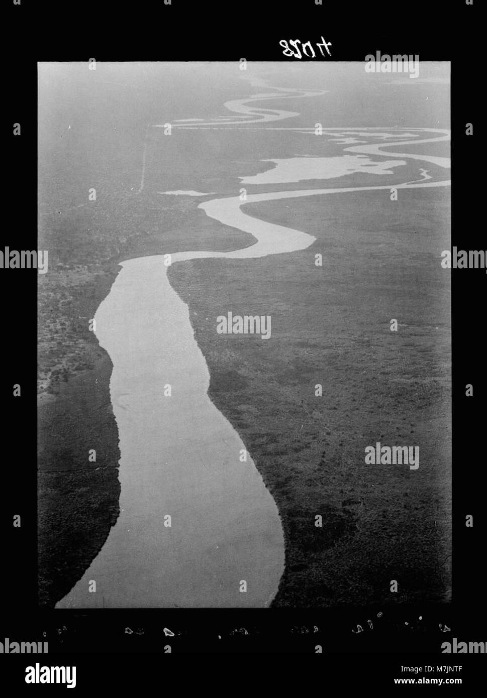 An aerial photograph of the Bor District in Sudan, showing the Nile ...