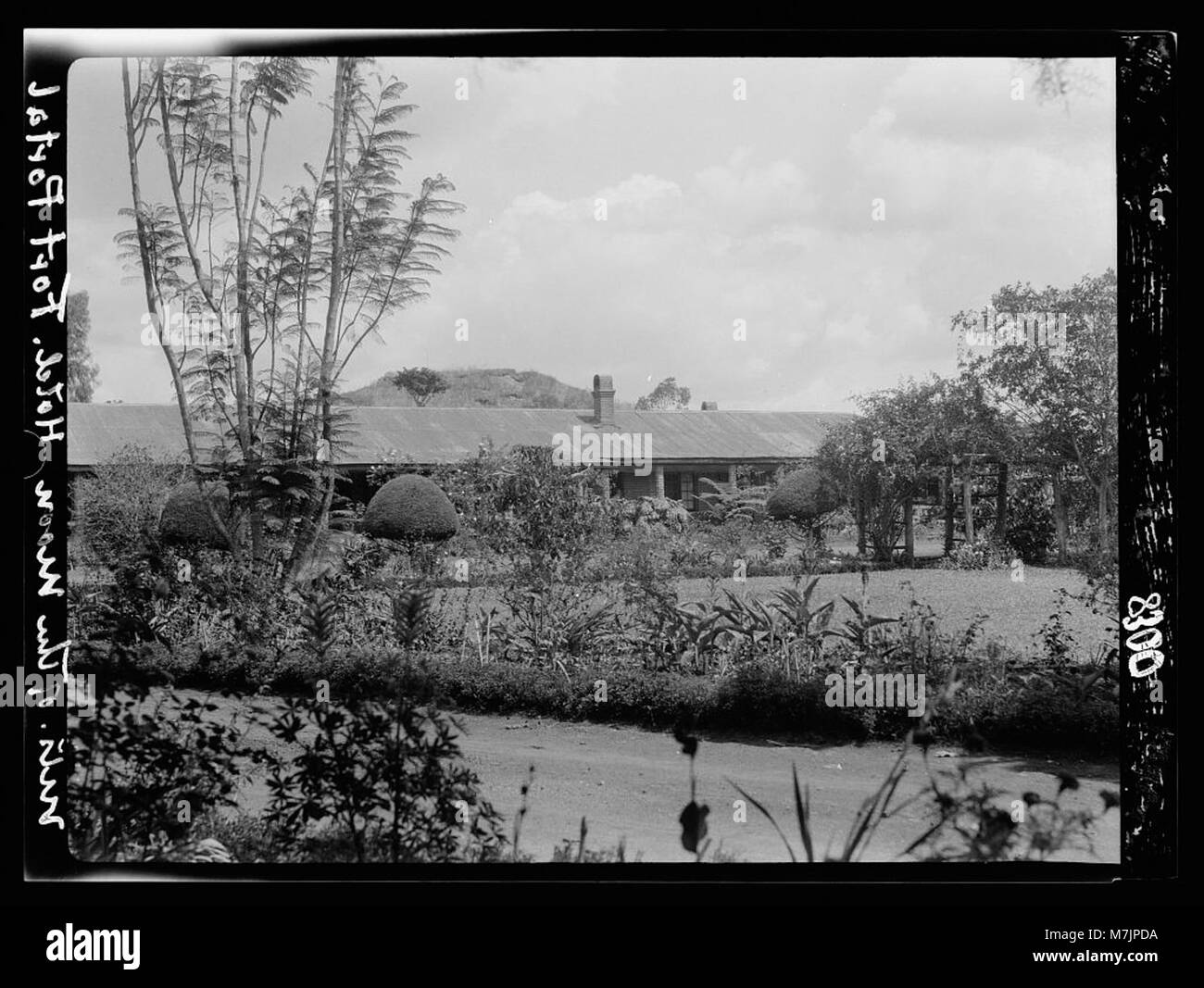 Hills mountains green tropical Black and White Stock Photos & Images ...