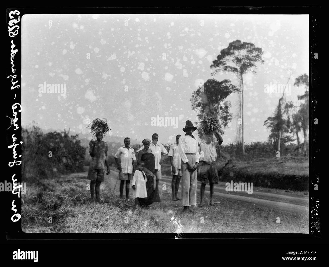 A photograph depicting a rural scene along the Kampala-Jinja road in ...