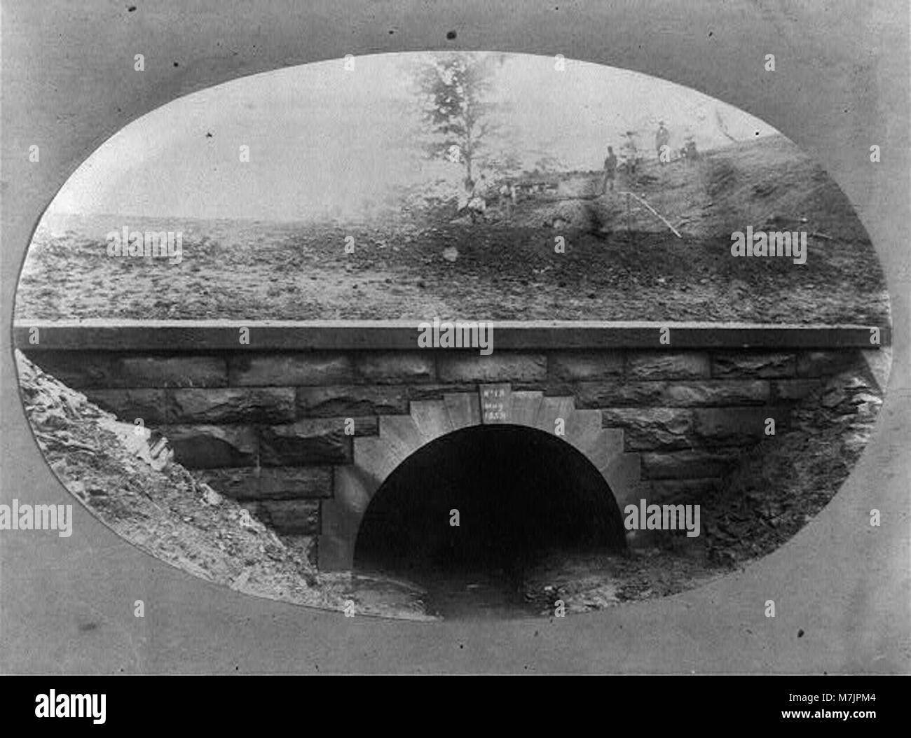 A historical image of a water tunnel, showcasing its design and ...