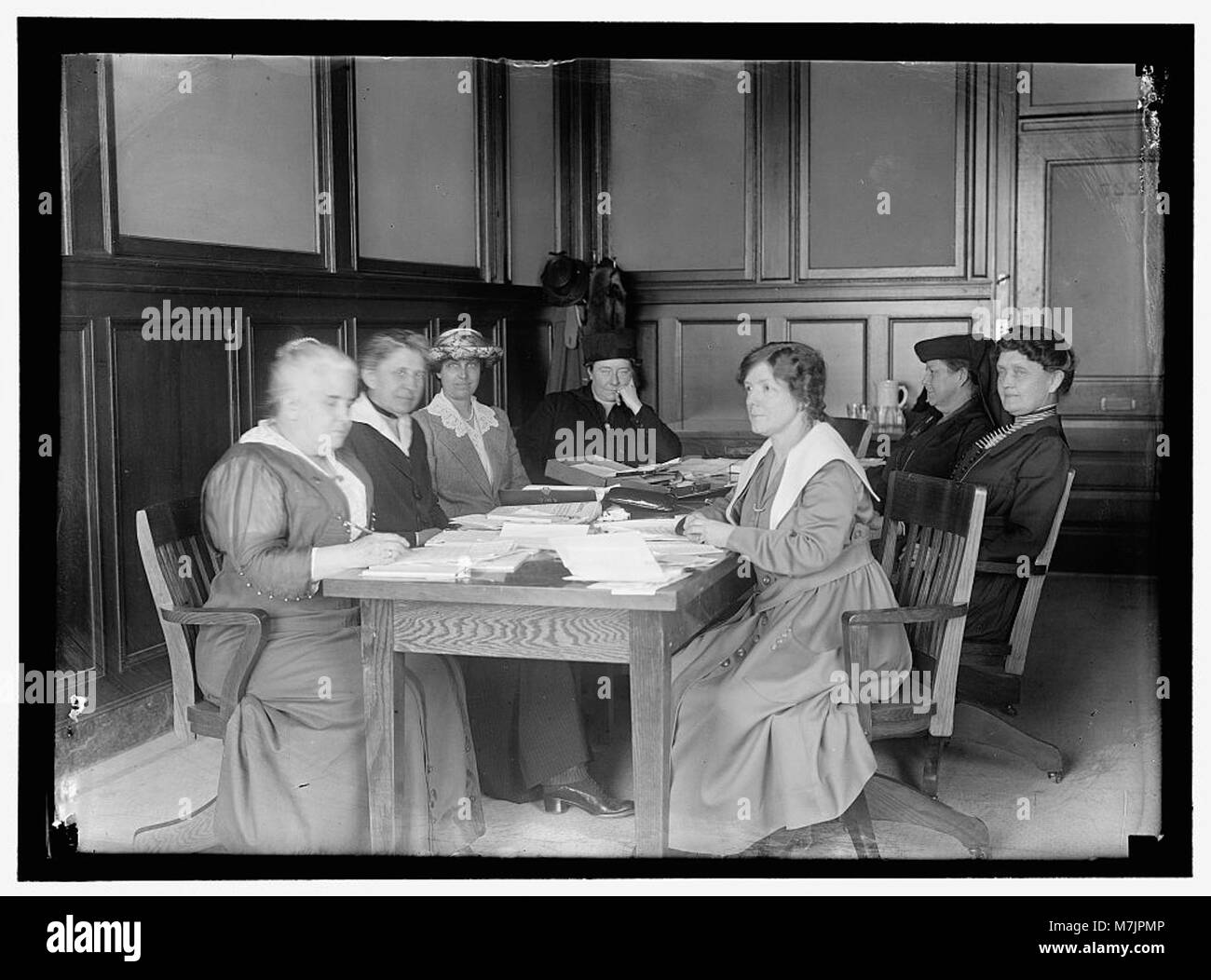 Portrait of prominent women members of the Woman's Committee of the ...