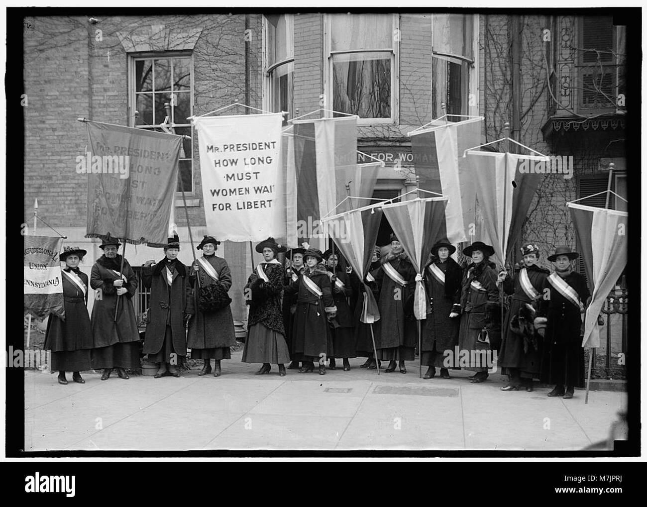 A group of women involved in the suffrage movement in Philadelphia ...