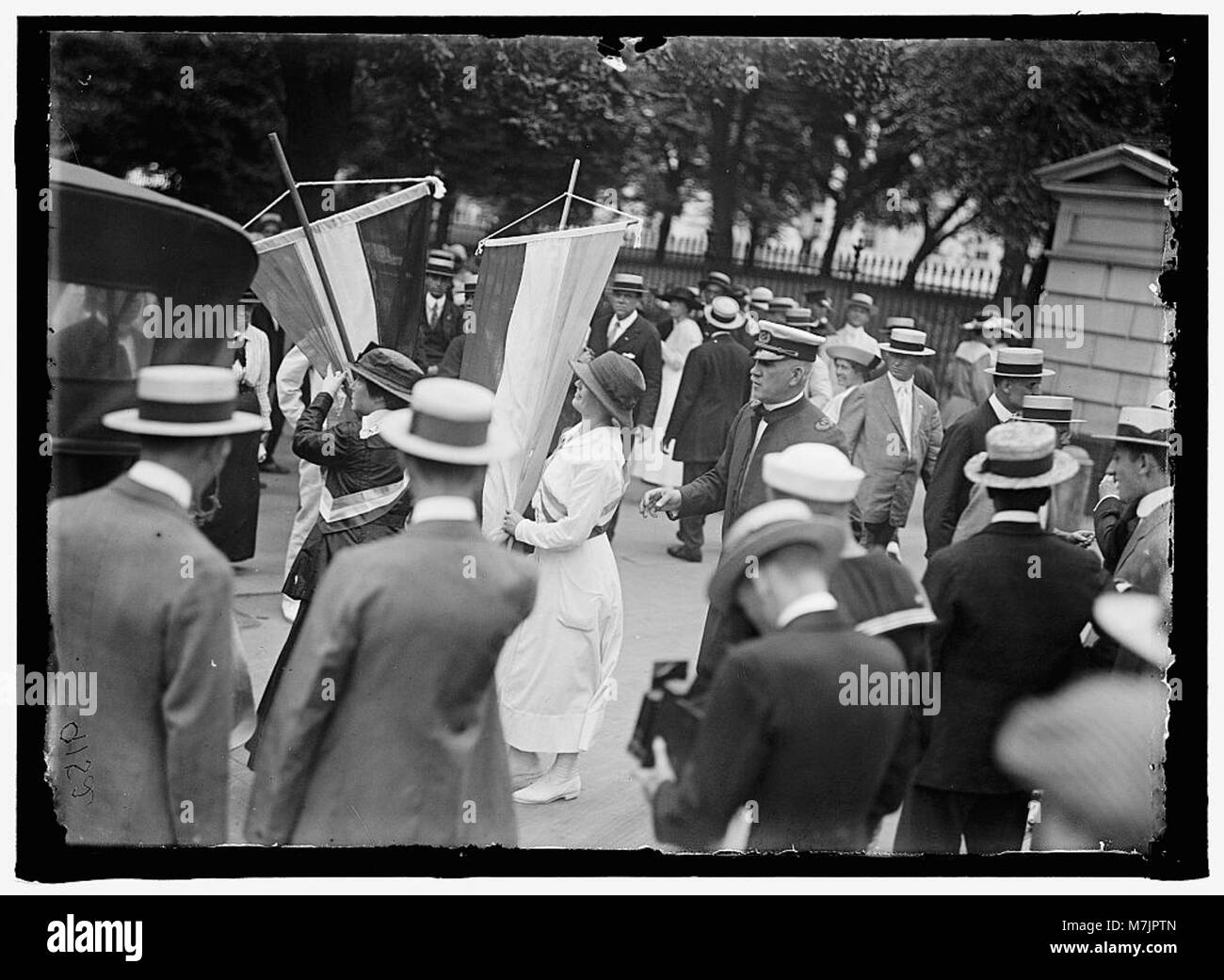 A historical photograph related to the Woman Suffrage movement ...