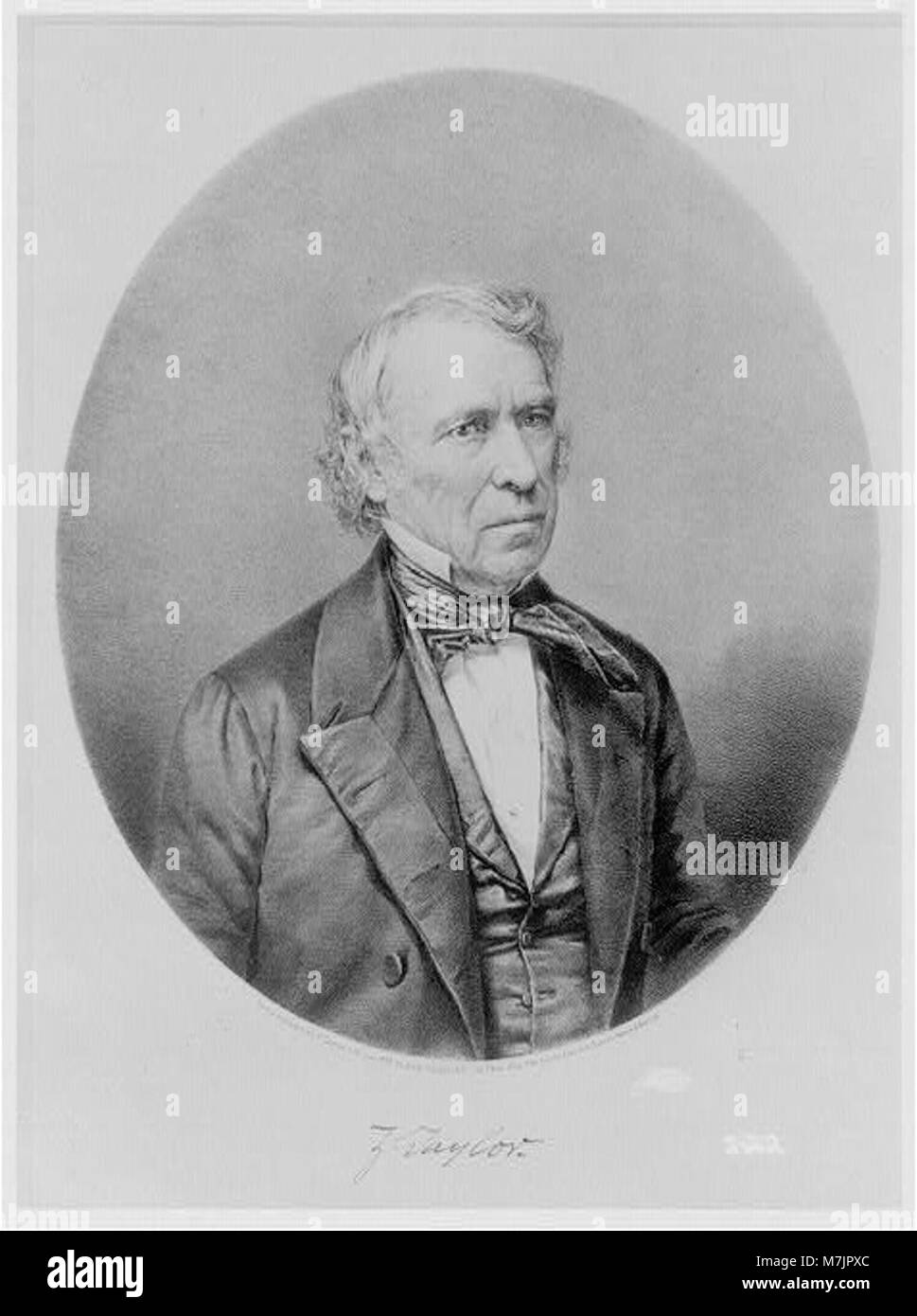A portrait of Zachary Taylor, the 12th President of the United States ...