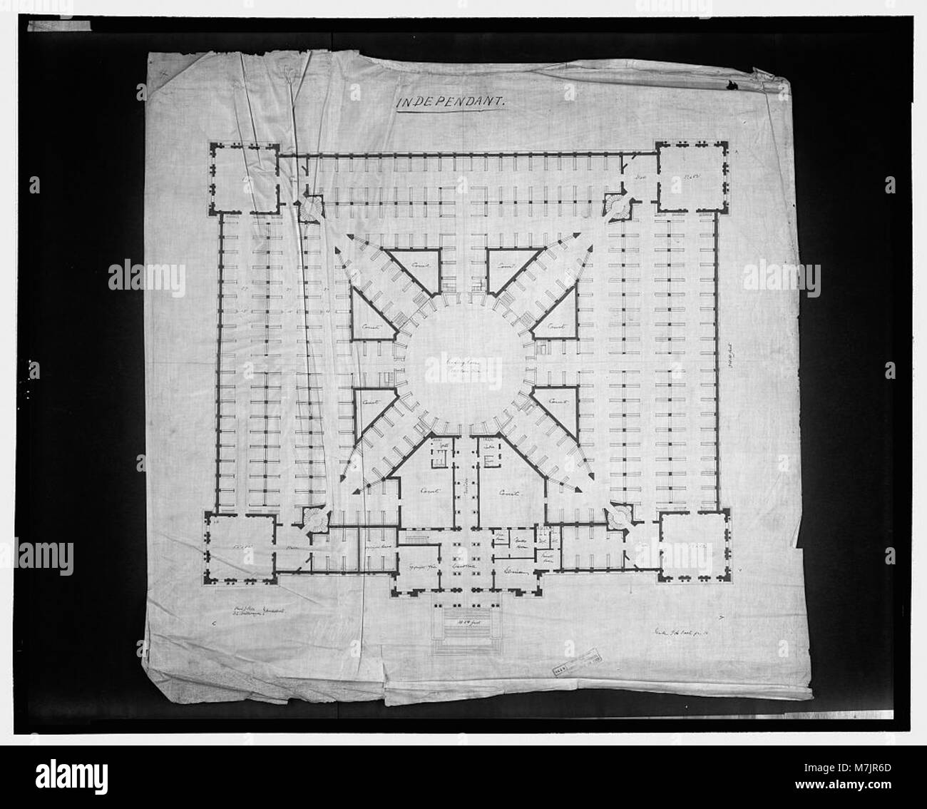 This floor plan illustrates the layout of the Library of Congress in ...
