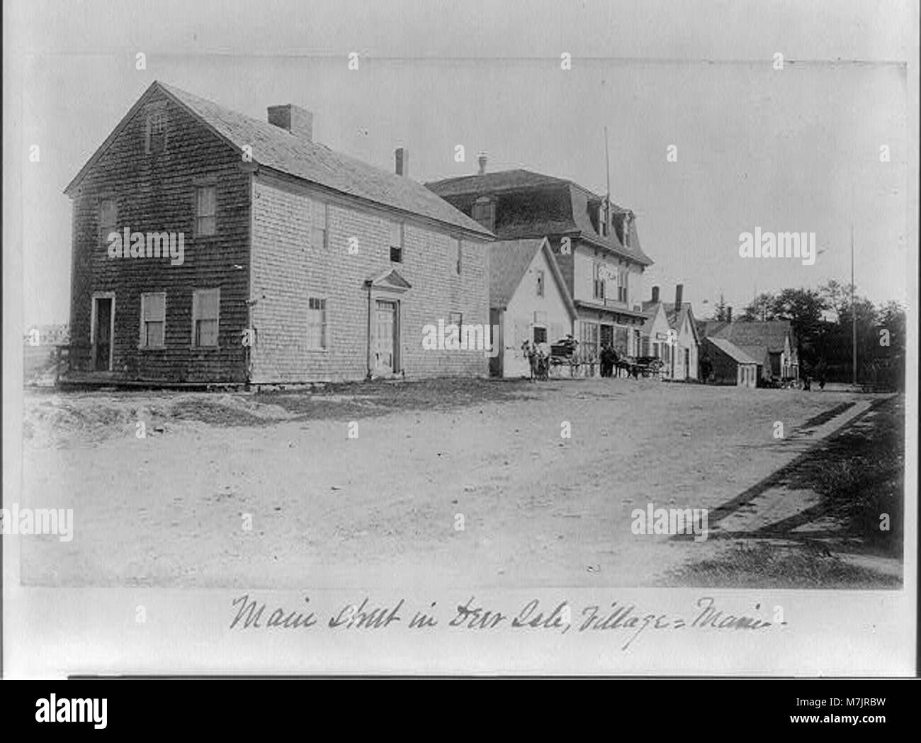 Main street village in Black and White Stock Photos & Images - Alamy