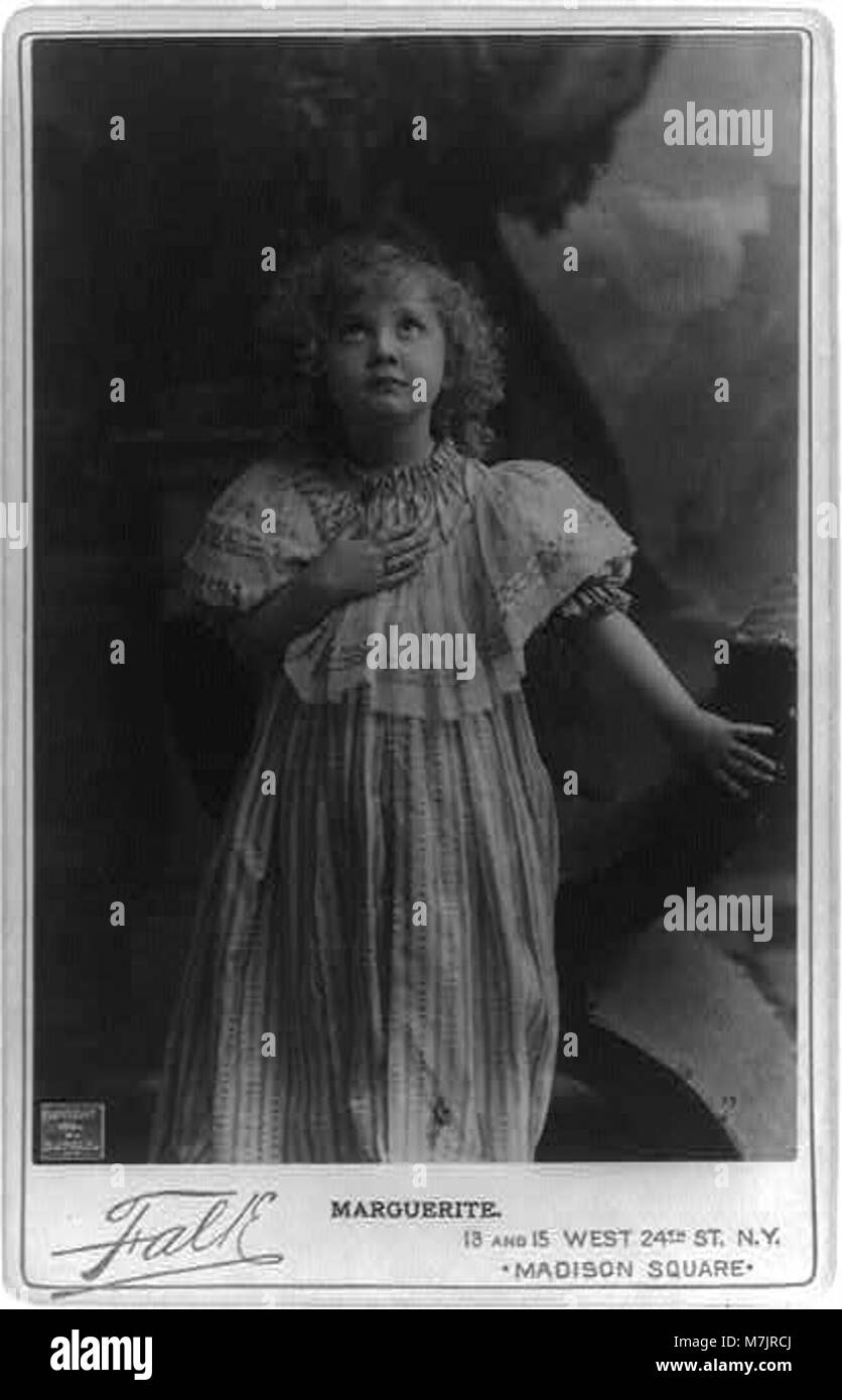 A portrait of Marguerite, captured in a formal historical image. The ...