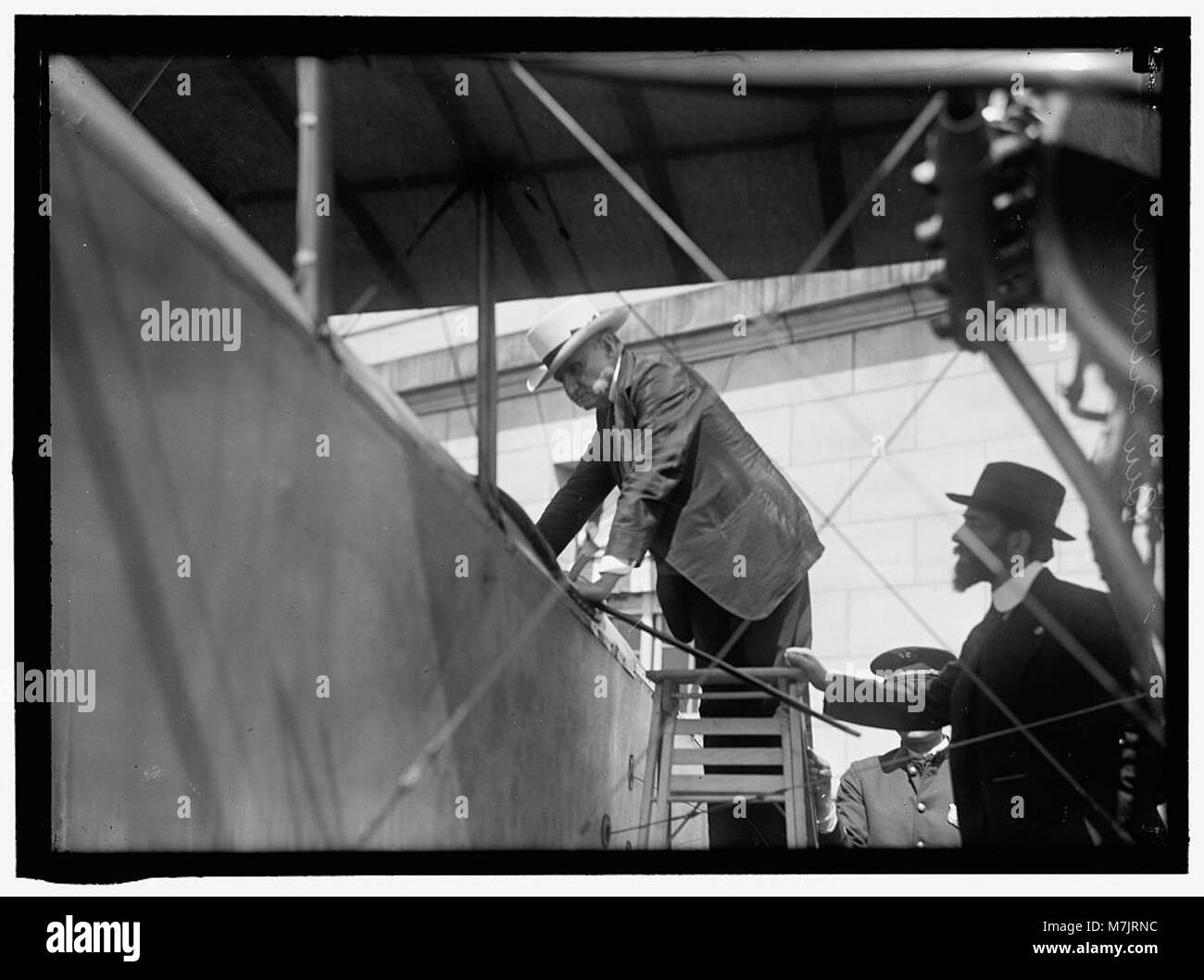 A Curtiss biplane with two engines and floats, exhibited at S.O.B ...