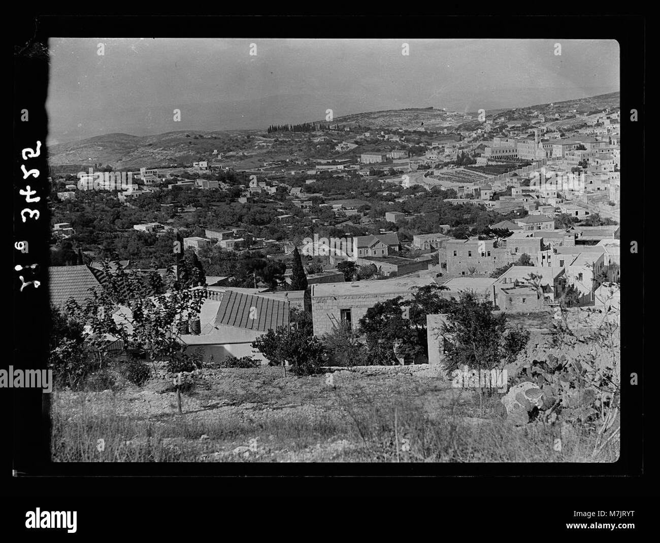 A scenic view of Nazareth and the surrounding valley as seen from the ...