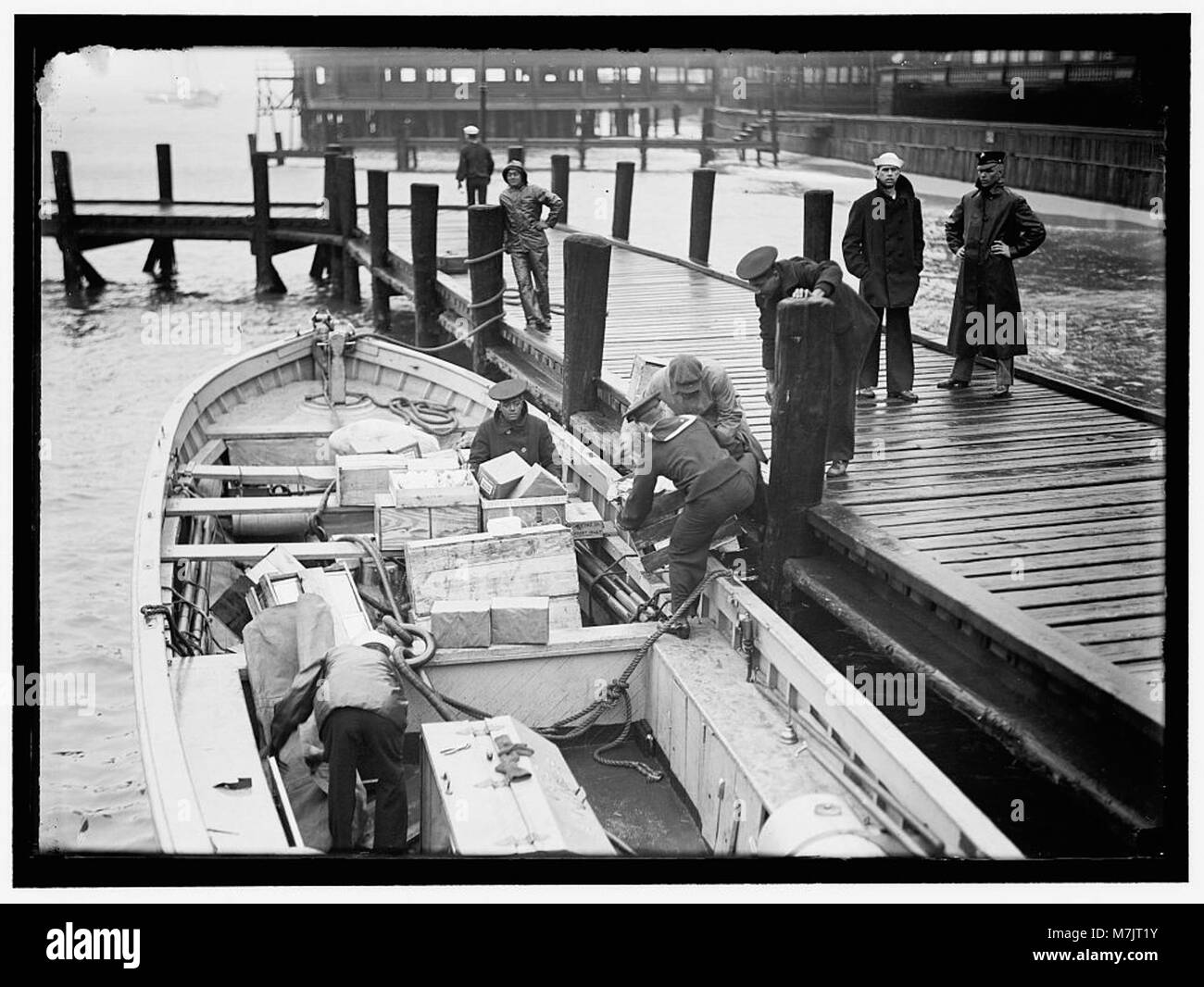 Old wharf in harbor Black and White Stock Photos & Images - Alamy