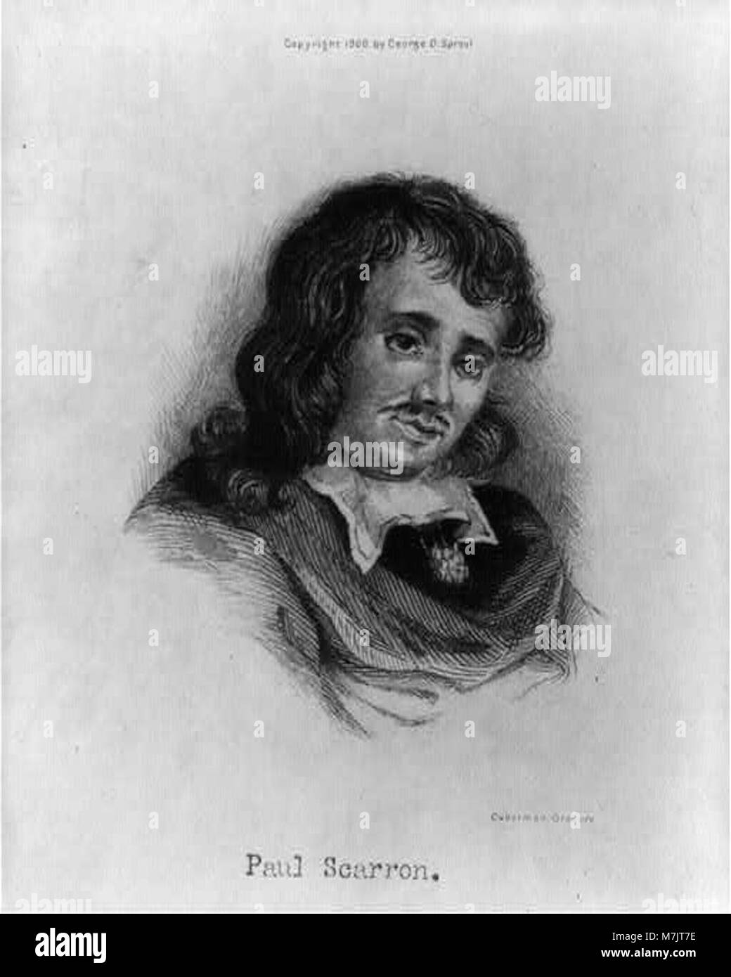 A portrait of Paul Scarron, a French writer known for his satirical ...