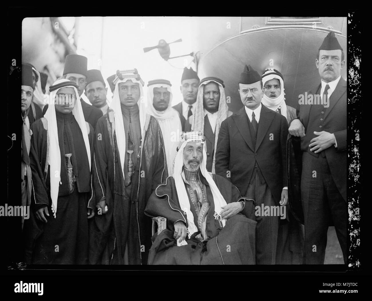 This photograph captures the remains of the late King Feisal of Iraq ...